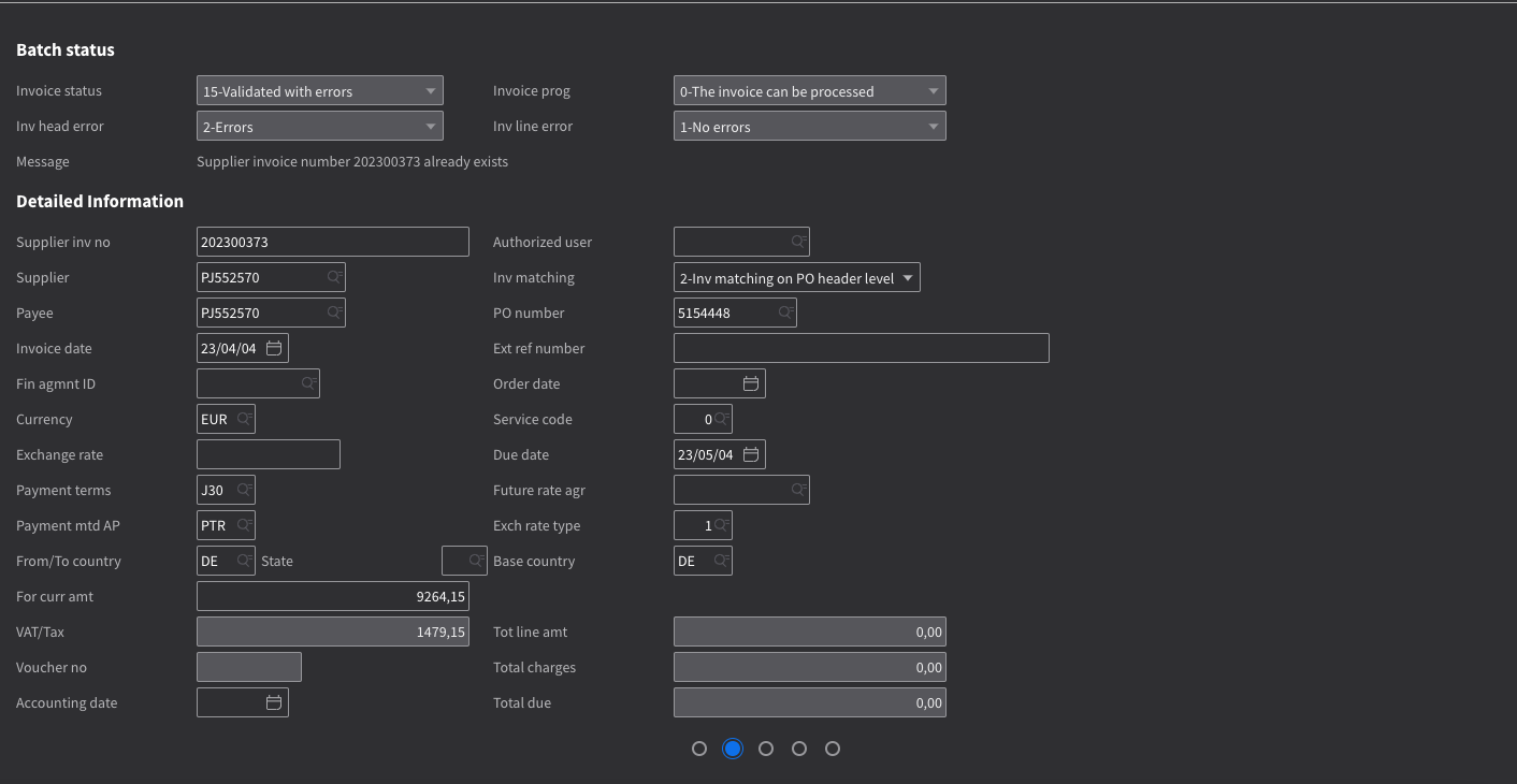 Export to M3 Mapping (API) - FellowPRO AG
